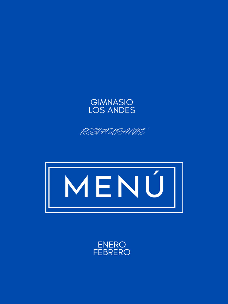 Menú de Restaurante Gimnasio Los Andes Febrero 2024 | PDF | ensalada ...