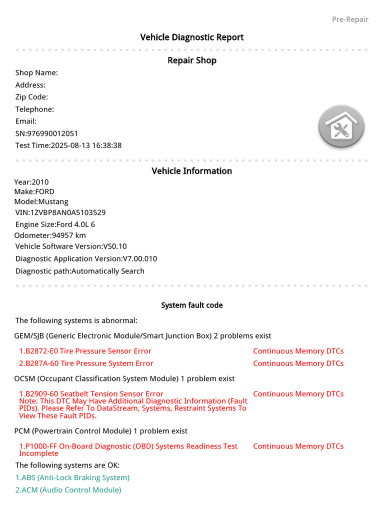 FORD 1ZVBP8AN0A5103529 AllSystemDTC 20250813163838 | PDF