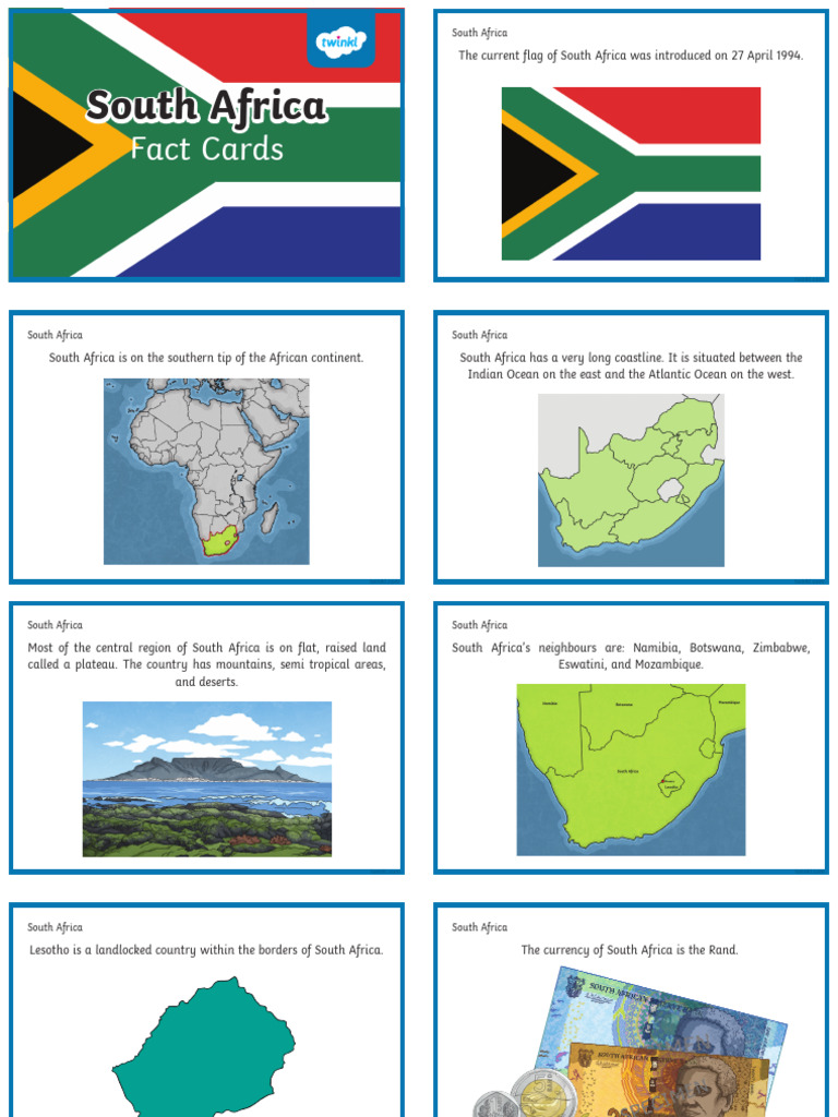South Africa Fact File Overview | PDF | South Africa | Africa