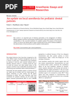 LAT Gel Guideline 1 | PDF | Wound | Anesthesia