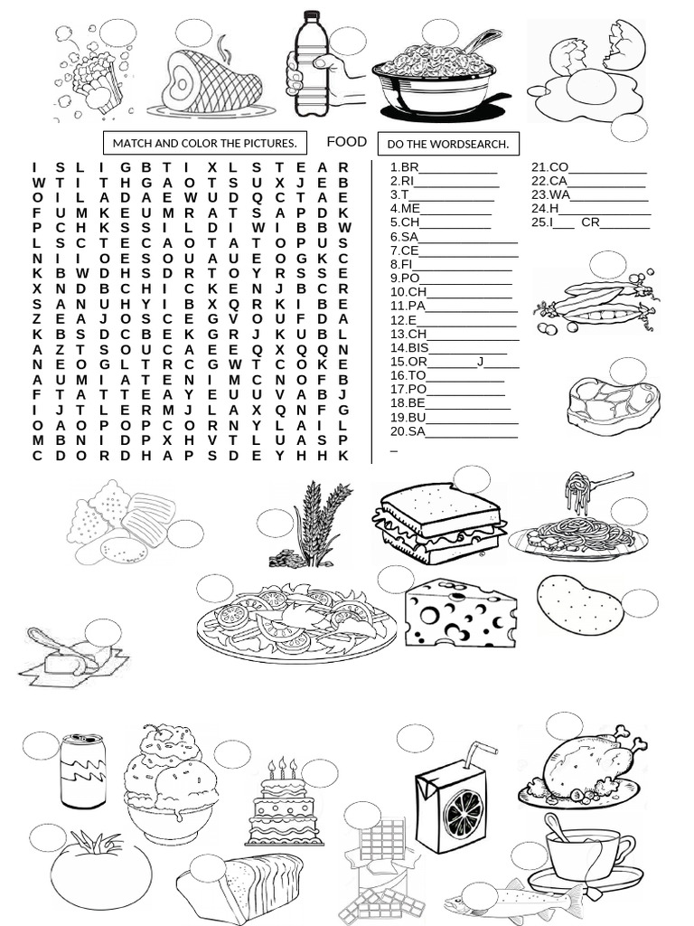 Food Wordsearch | PDF