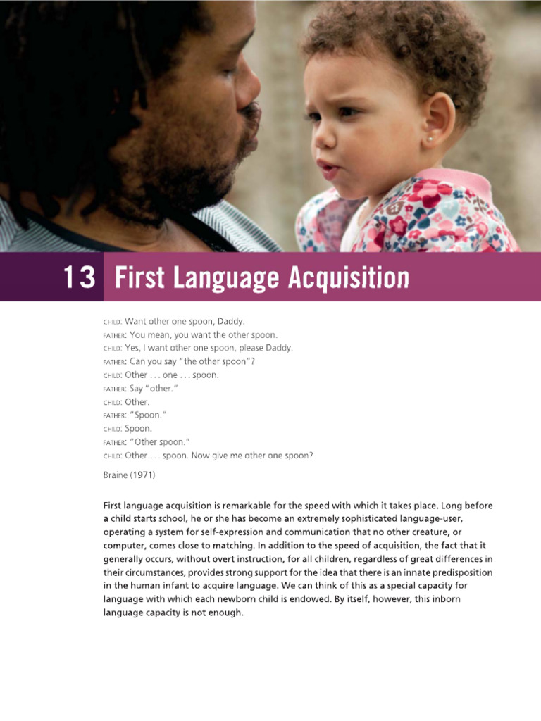 Chapter 13 - First Language Acquisition | PDF