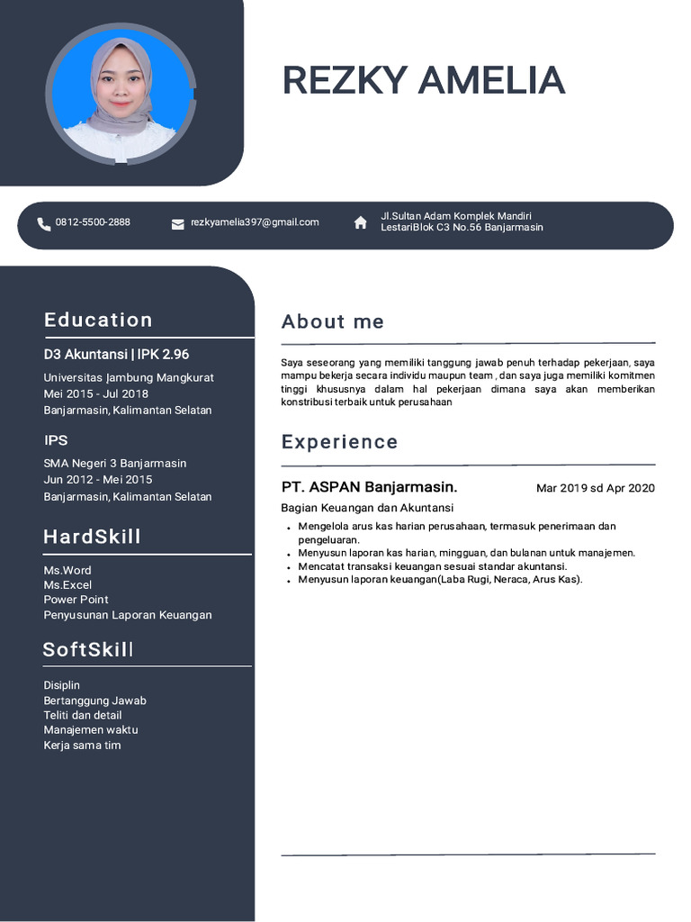 Profil Profesional Akuntansi Rezky Amelia | PDF