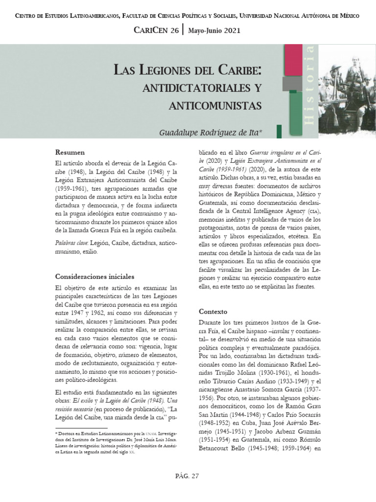 Legiones del Caribe: Antidictaduras y Anticomunismo | PDF | Cuba ...