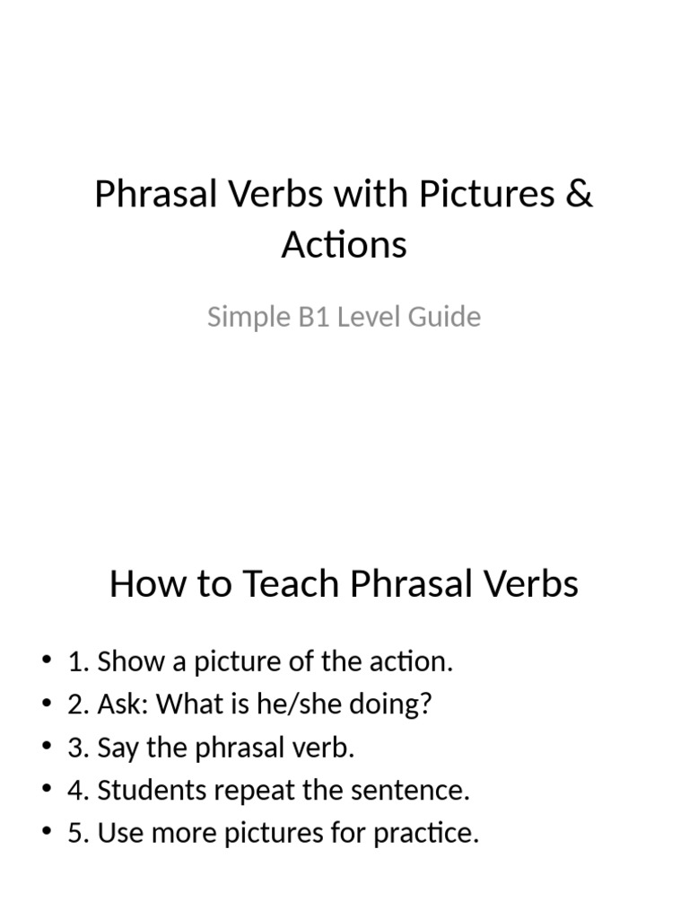 Phrasal Verbs With Pictures | PDF