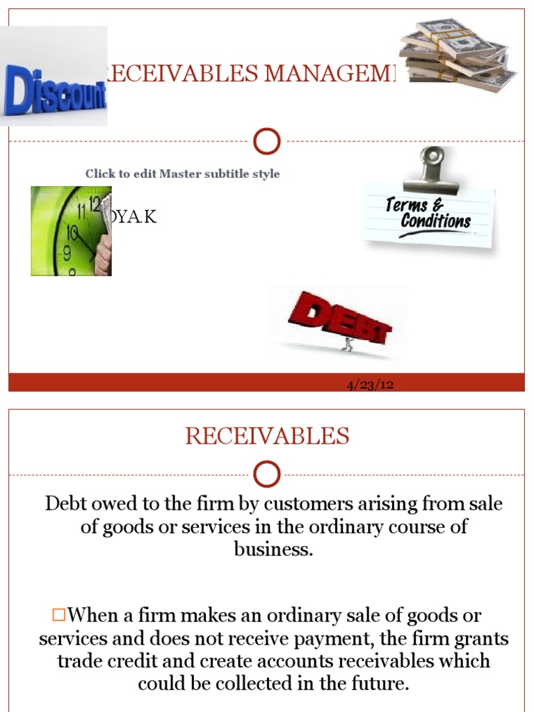 Receivables MGT | PDF | Collection Agency | Credit (Finance)