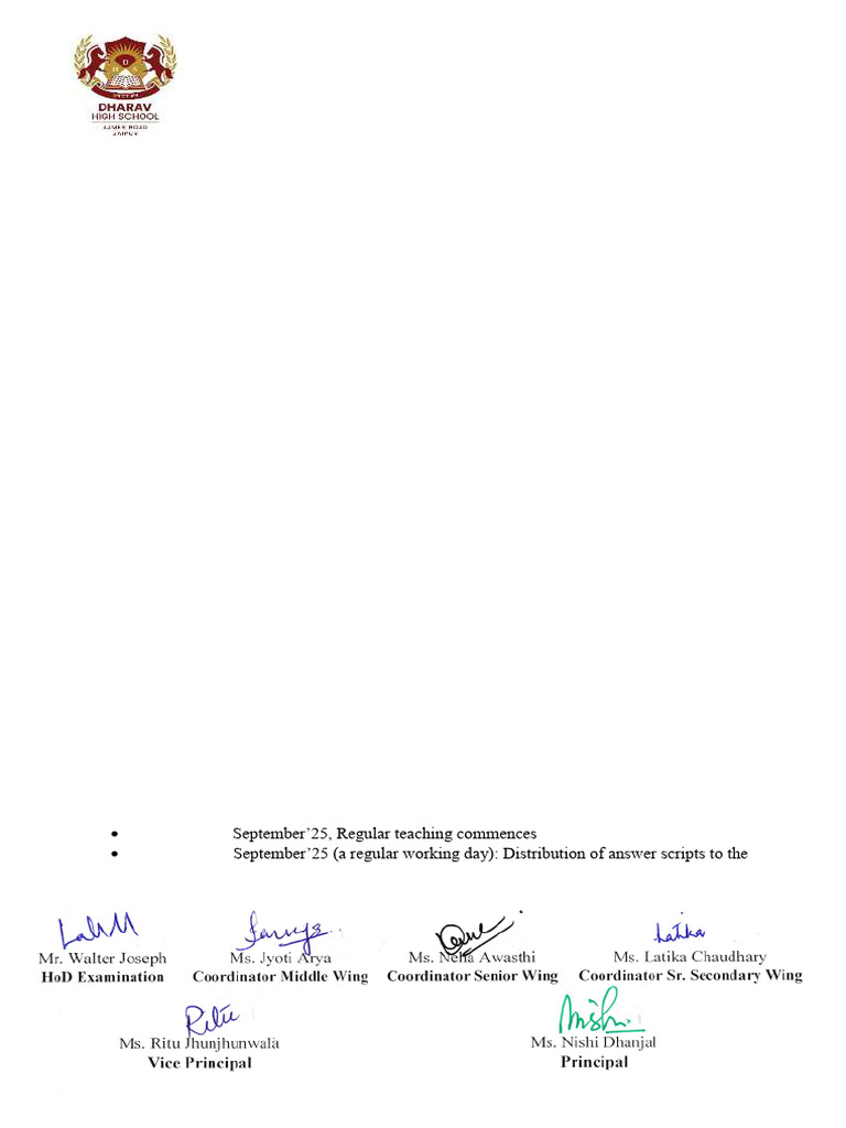 First Term Examination Circular. | PDF