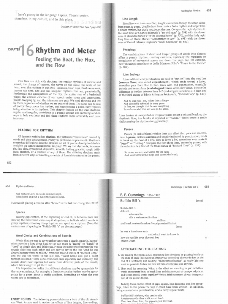 Understanding Rhythm in Poetry | PDF | Metre (Poetry) | Poetry
