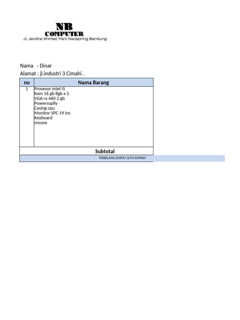 Invoice PC | PDF