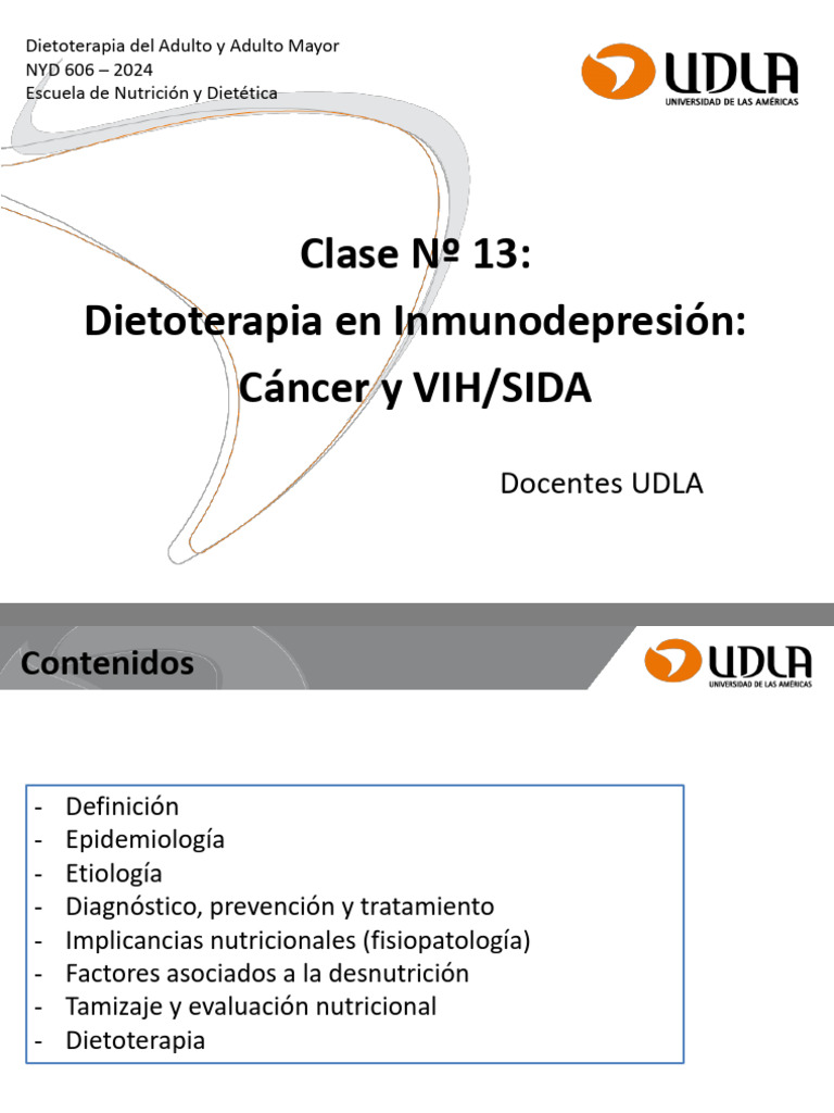 Clase 13. Inmunodepresión Cáncer - VIH | PDF | Cáncer | Sistema inmune