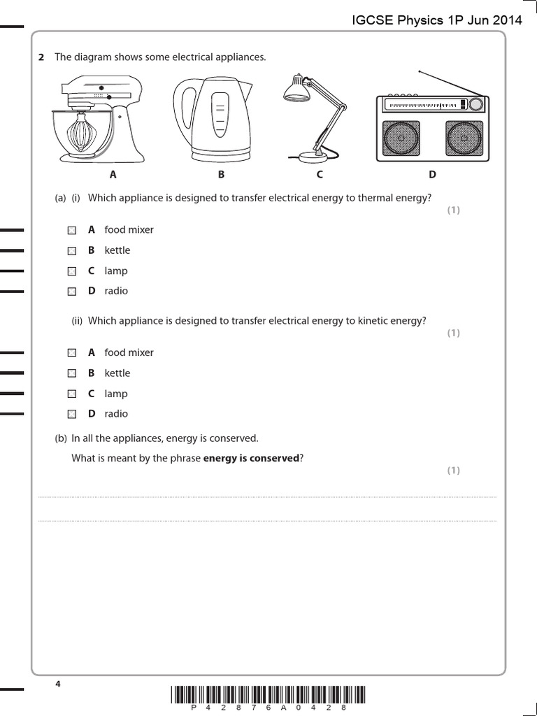 Electrical Appliances Energy Transfer | PDF | Physical Phenomena ...