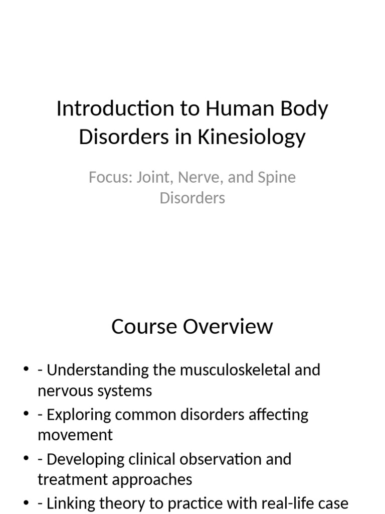 Kinesiology: Understanding Body Disorders | PDF
