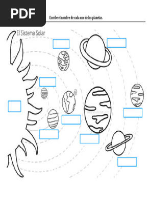 Hojas De Trabajo Del Sistema Solar En Formato Pdf Pin En Vesmír