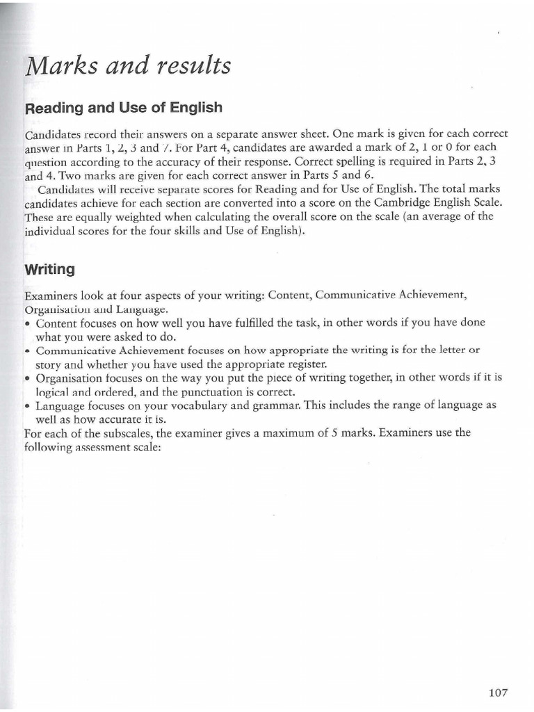 Writing Samples and Marks | PDF