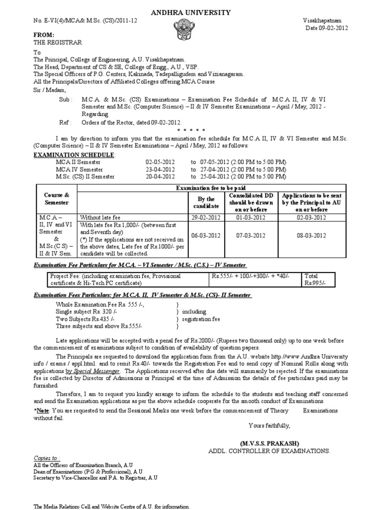 MCA 6th Sem Notification | PDF | Learning