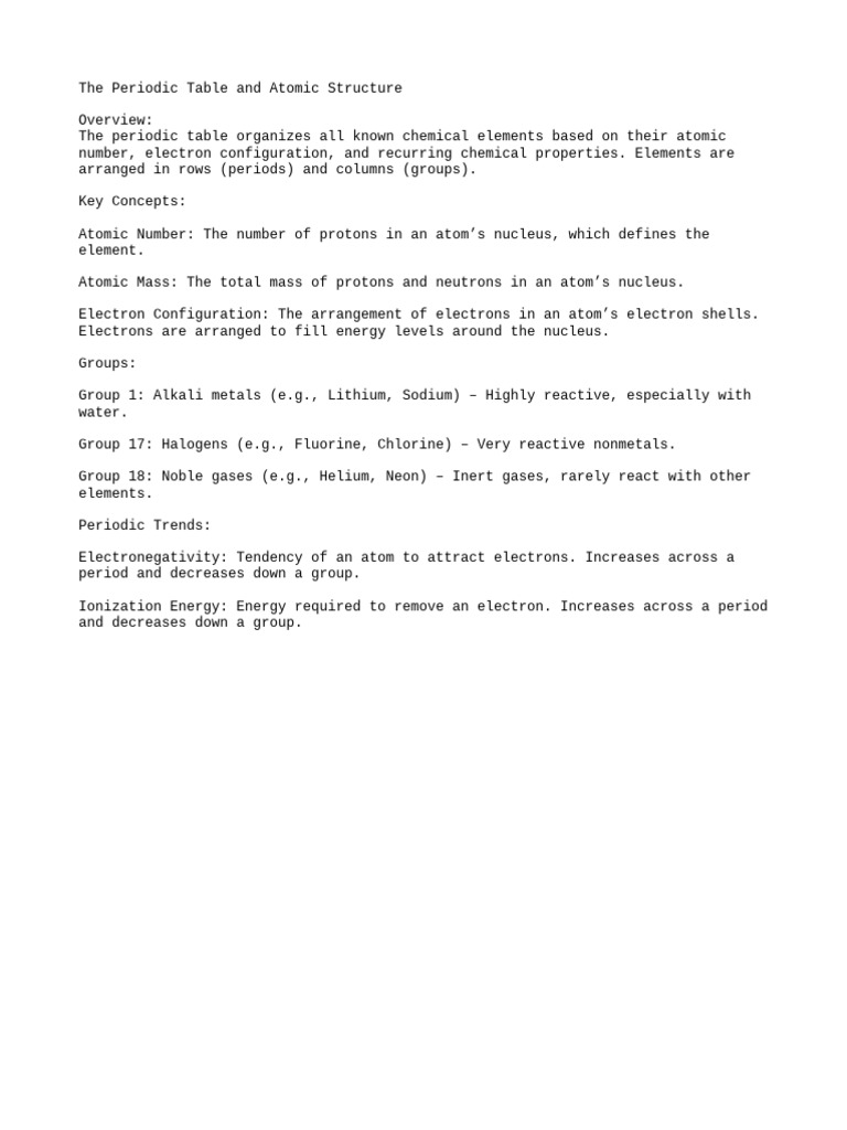 Periodic Table | PDF