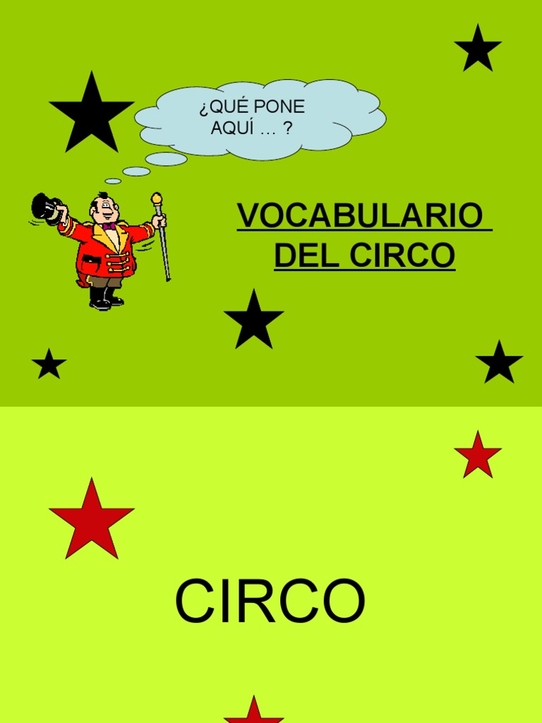 Vocabulario Del Circo | PDF