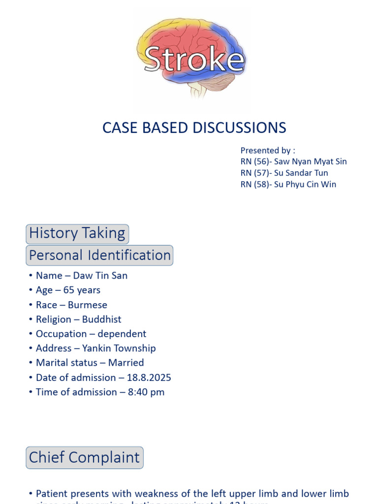 Stroke Case Based Discussions | PDF | Stroke | Human Leg