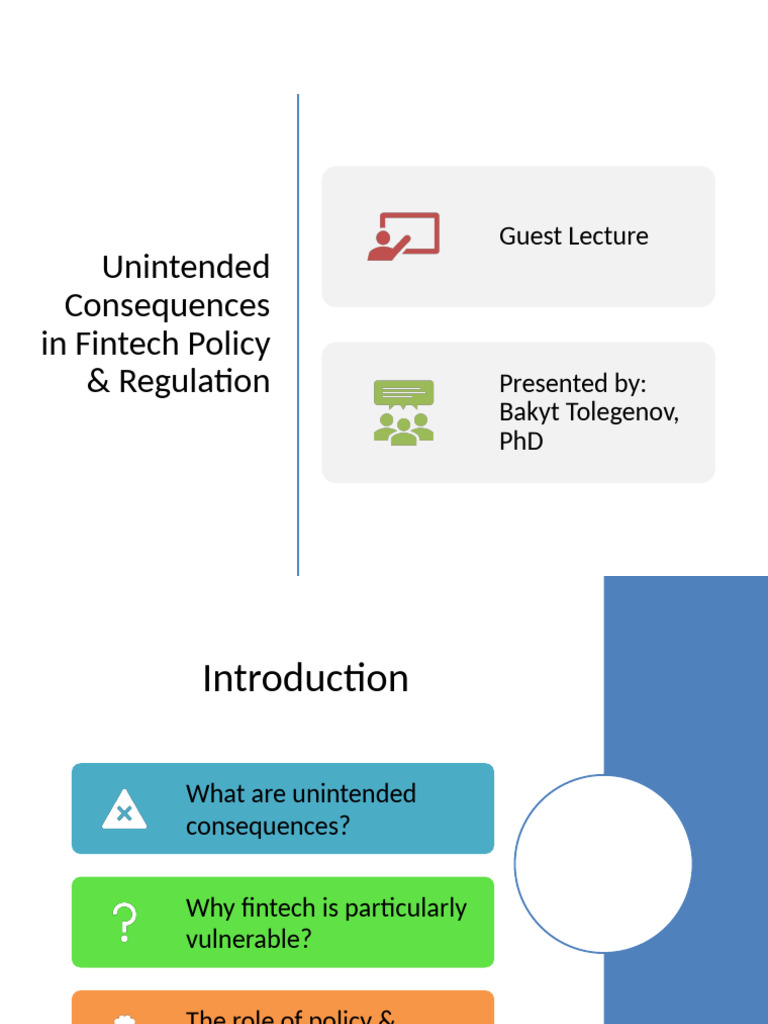 Unintended Consequences Fintech Policy | PDF | Financial Technology ...
