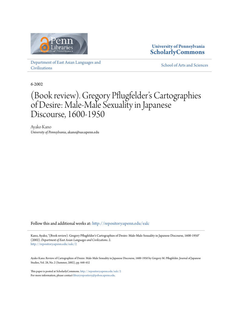Review of Pflugfelder's Cartographies of Desire | PDF | Sexuality ...
