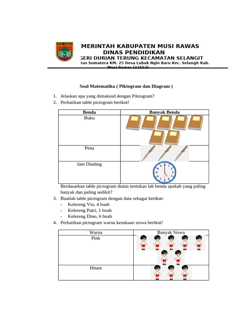 Soal Matematika Piktogram dan Diagram | PDF