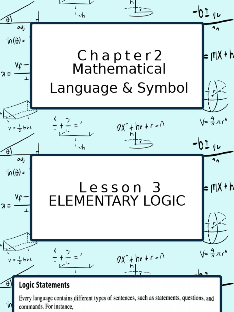 Mathematical Language Symbol Lesson 3 | PDF