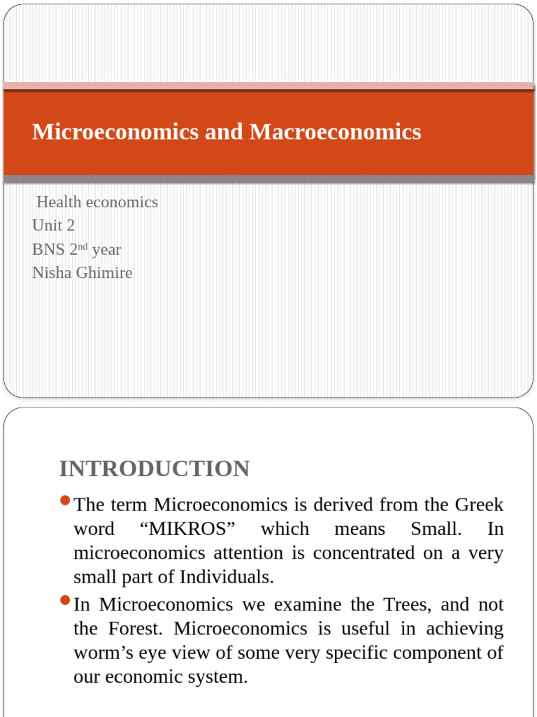 Unit 2 Microeconomics and Macroeconomics | PDF | Microeconomics ...