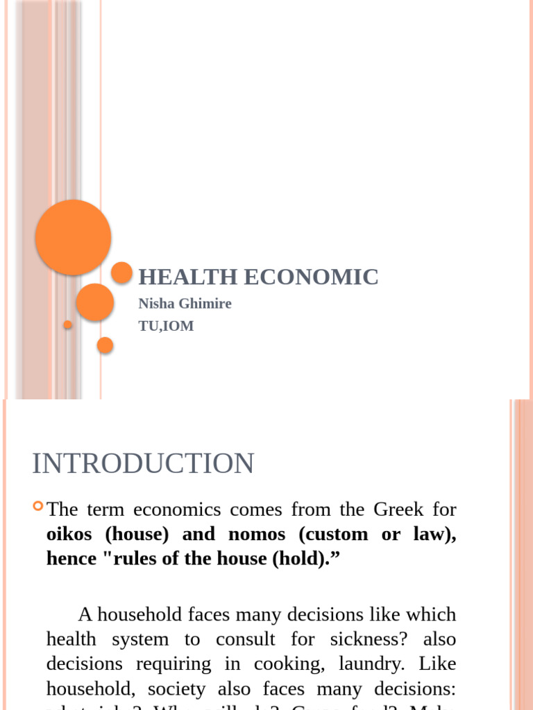 Health Economic | PDF | Economics | Poverty