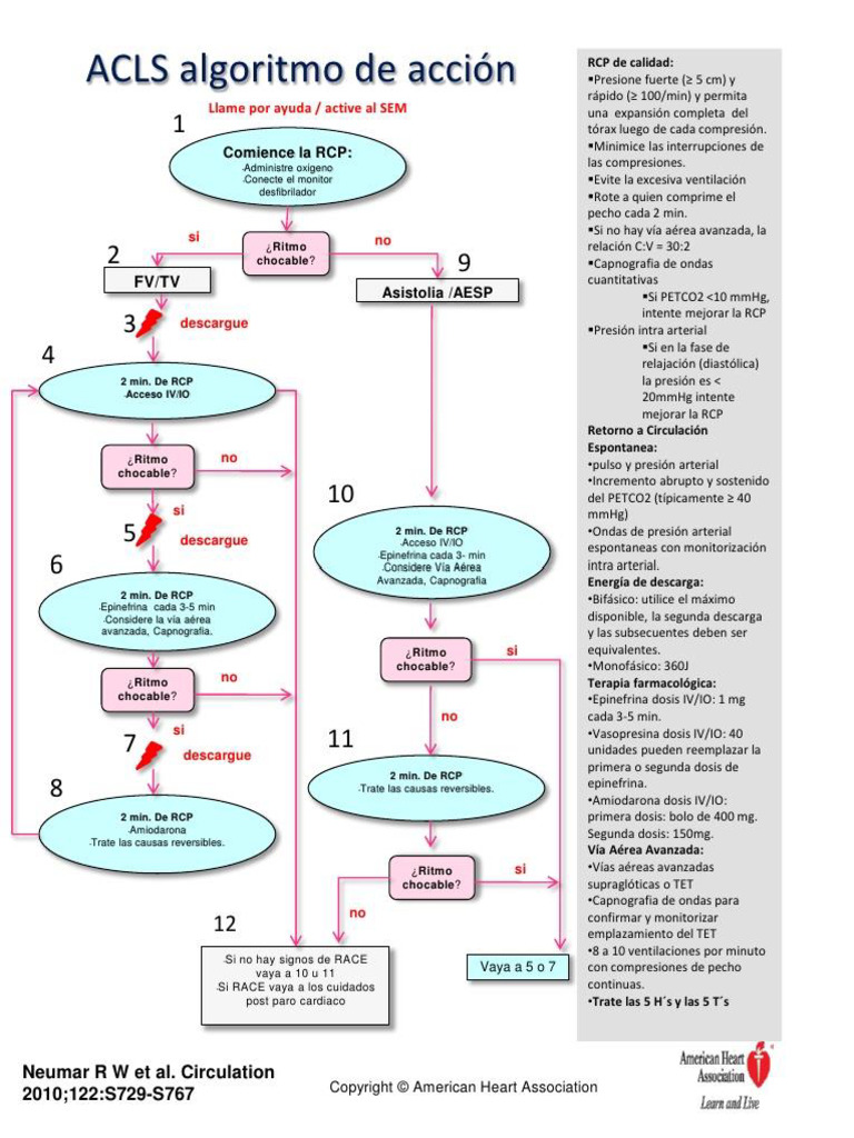 Algoritmos ACLS | PDF