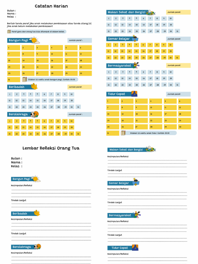 Template 7 KAIH SD (Kelas 1-4) | PDF