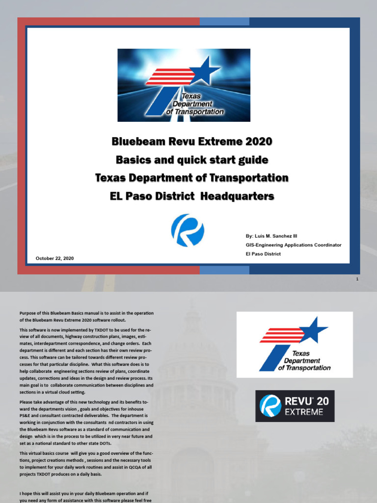 Bluebeam Revu 2020 Basics Manual | PDF | Computing | Software