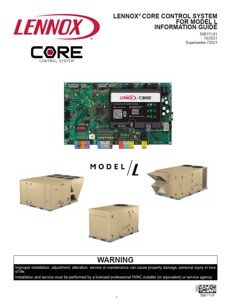 Lennox CORE Control System Guide | PDF | Thermostat | Usb