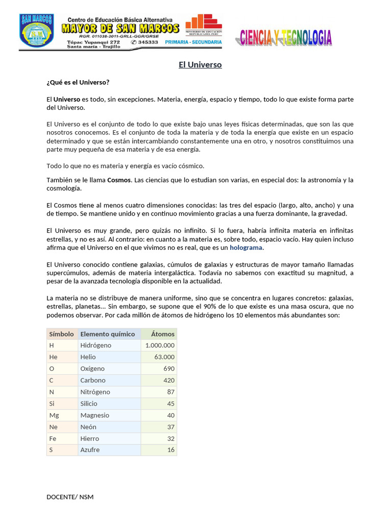 Introducción al Universo y la Vía Láctea | PDF | Universo | Galaxia