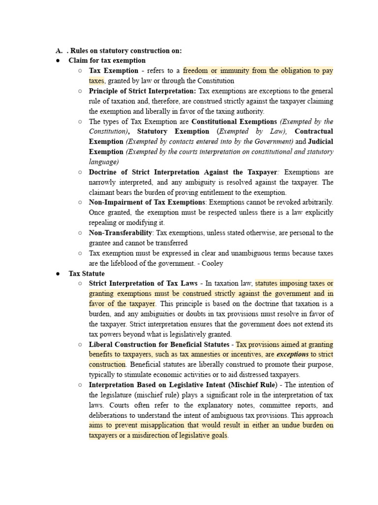Tax Exemption Rules and Interpretations | PDF | Precedent | Taxes
