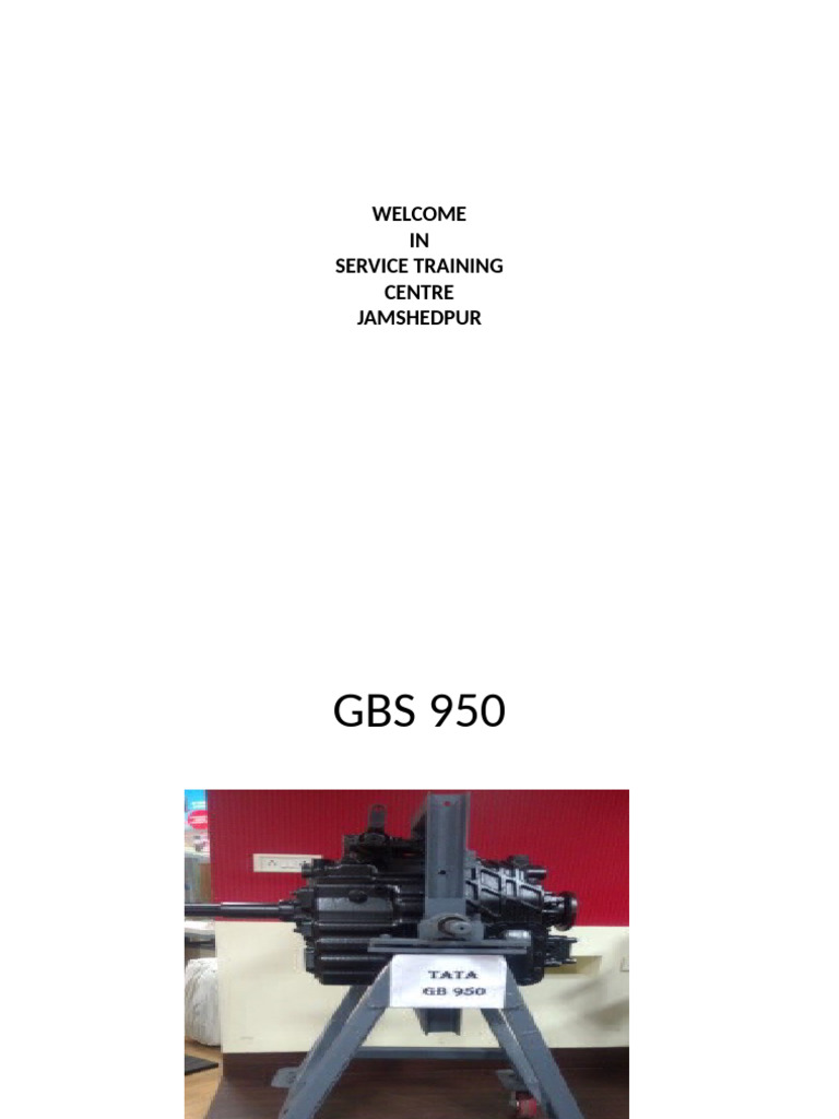 GBS 950 Microsoft PowerPoint Presentation | PDF | Axle | Gear