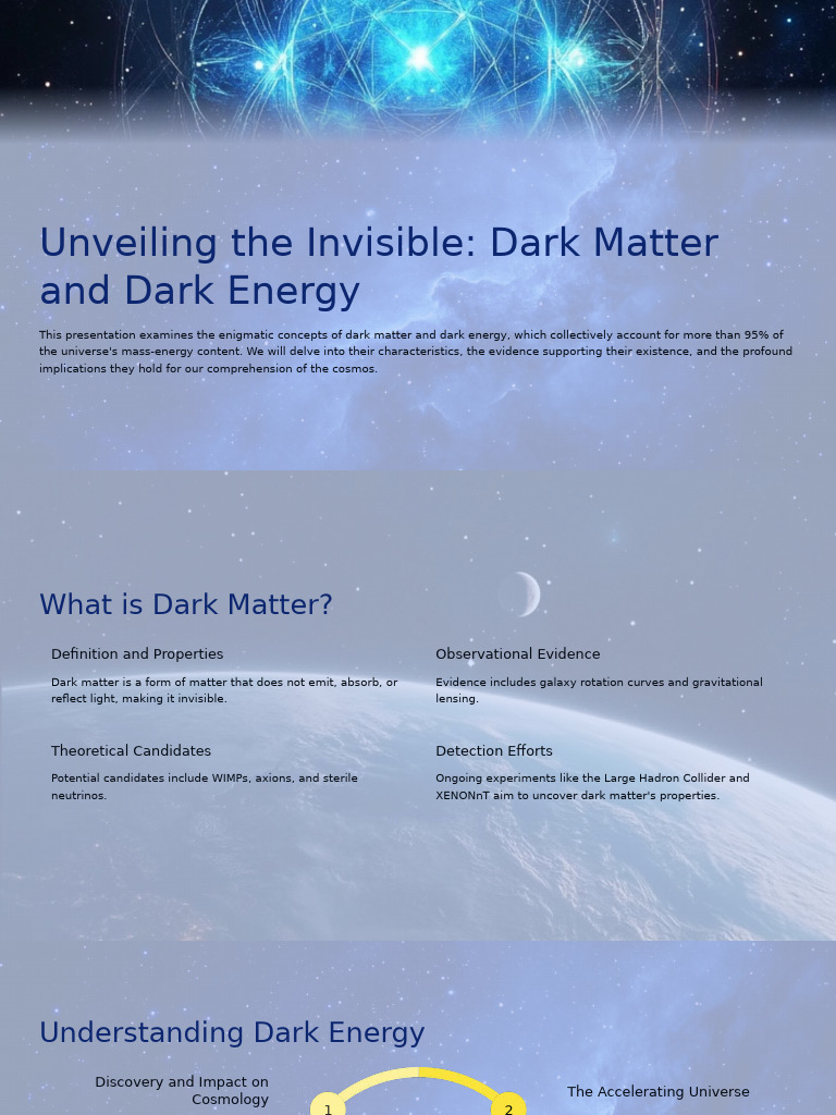 Dark Matter and Energy Explained | PDF | Physical Cosmology | Dark Matter