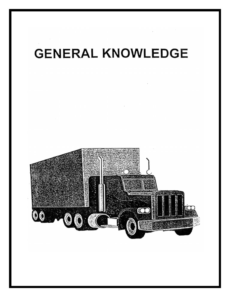 General Knowledge Test (Ver. 3) (Answer Key) | PDF | Vehicles | Truck