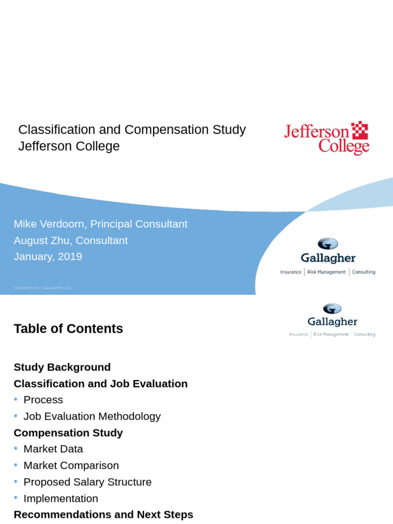 Jefferson College Compensation Study Report | PDF | Cost Of Living | Salary