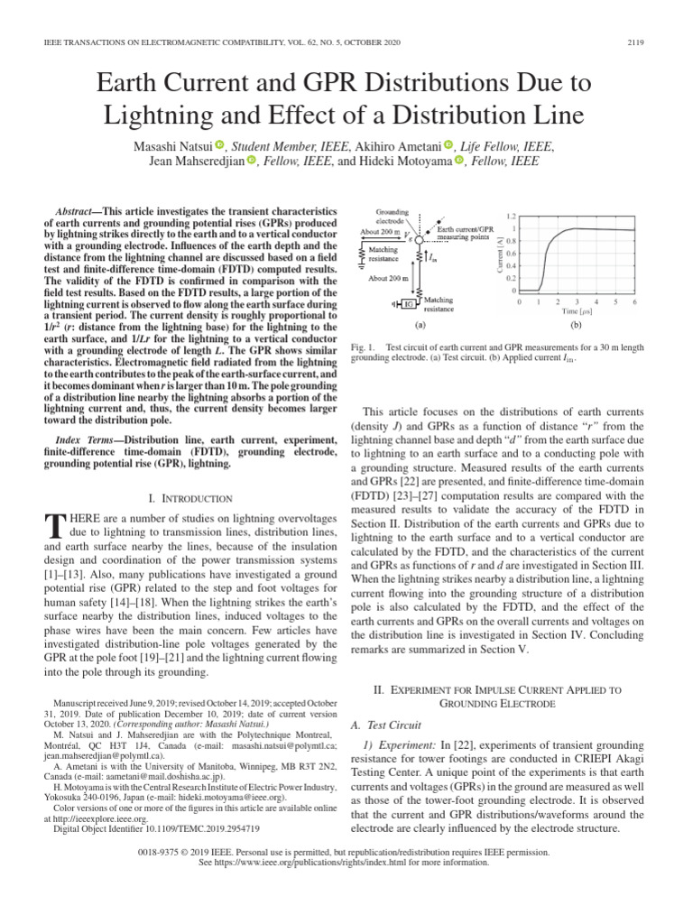 Lightning-Induced Earth Currents and GPR | PDF | Electric Current ...