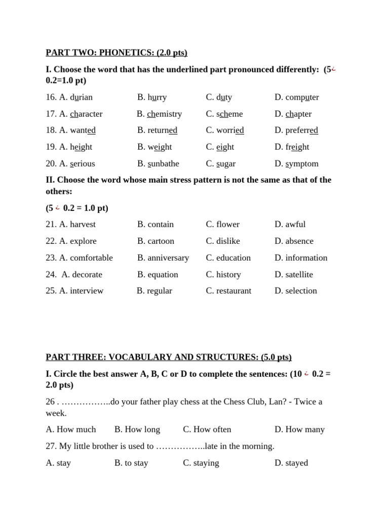 Phonetics and Vocabulary Exercises | PDF