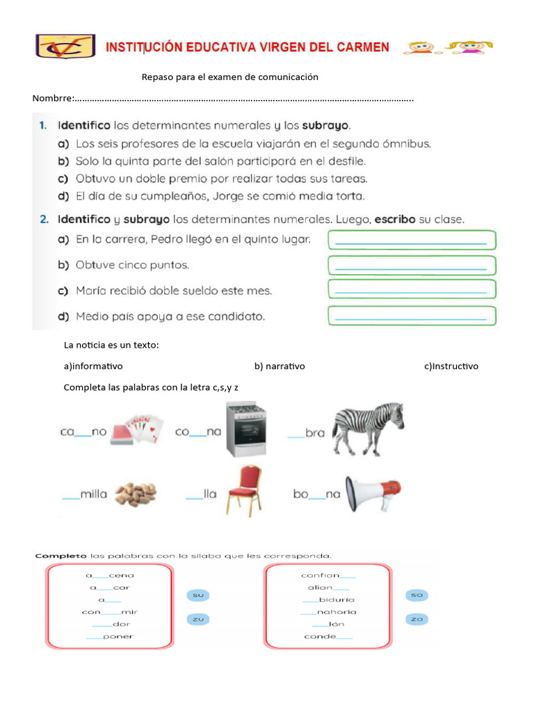 Repaso para El Examen de Comunicación | PDF