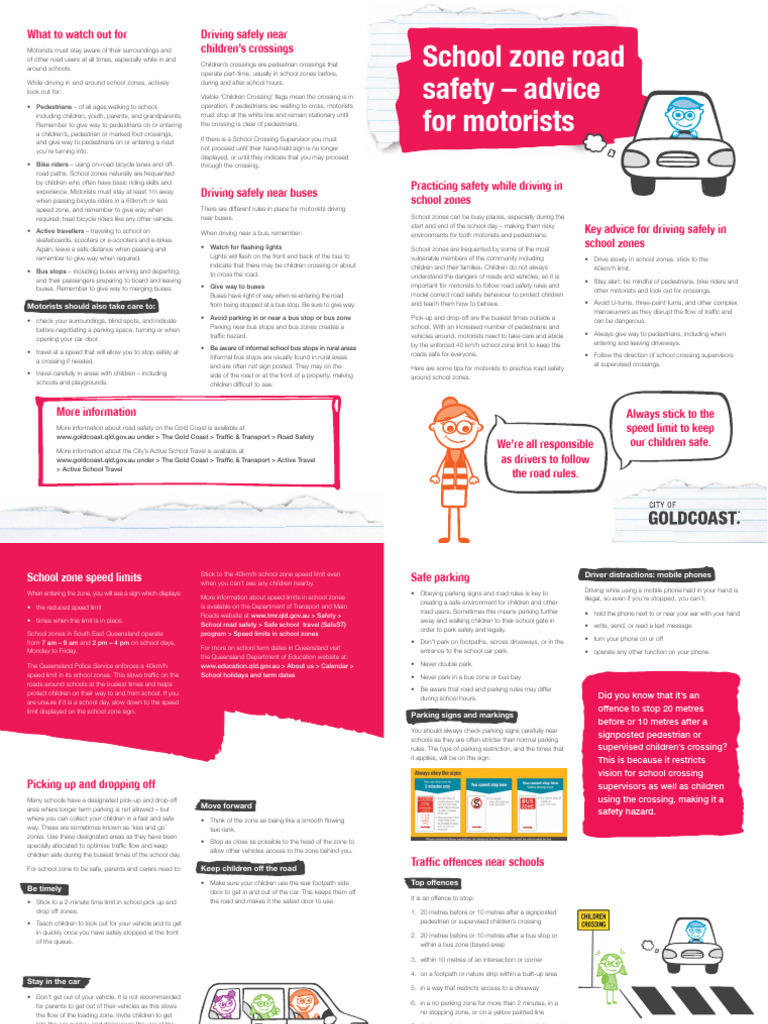 School Zone Safety Tips for Drivers | PDF | Road Traffic Safety | Speed ...