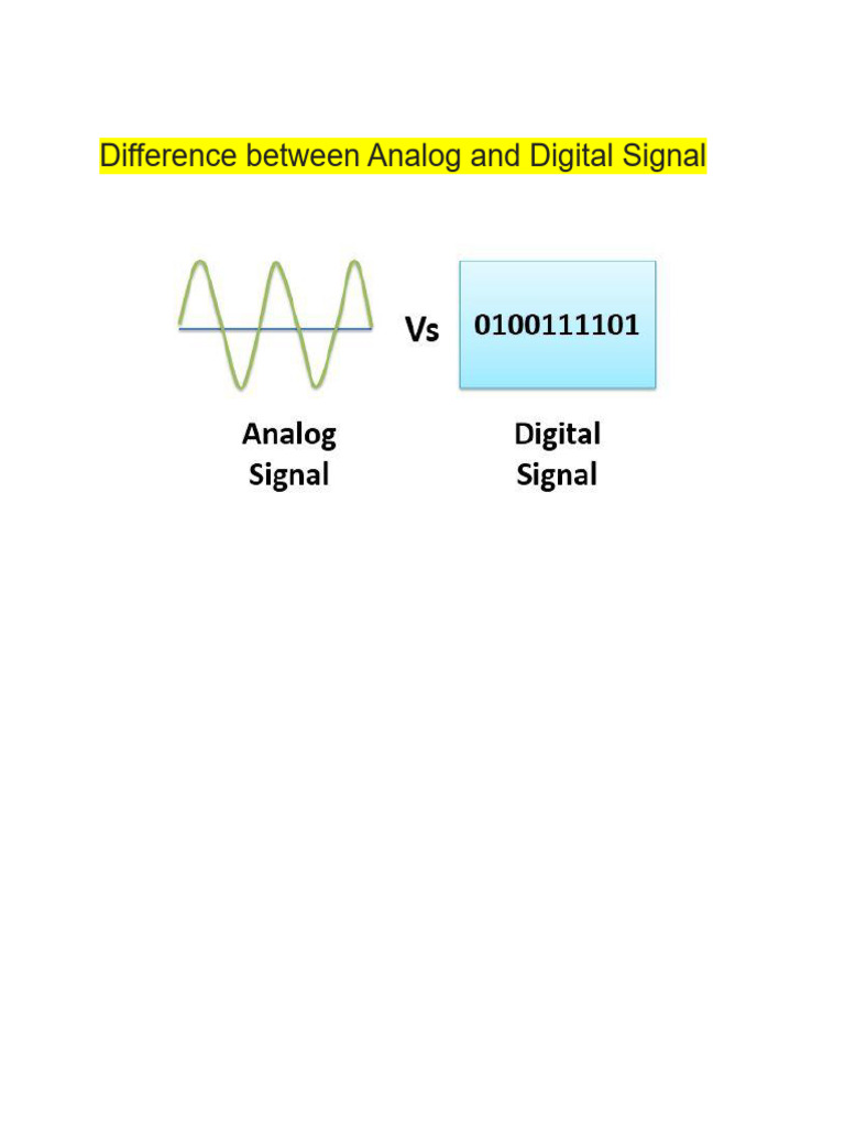 Analog vs Digital Signal Comparison | PDF