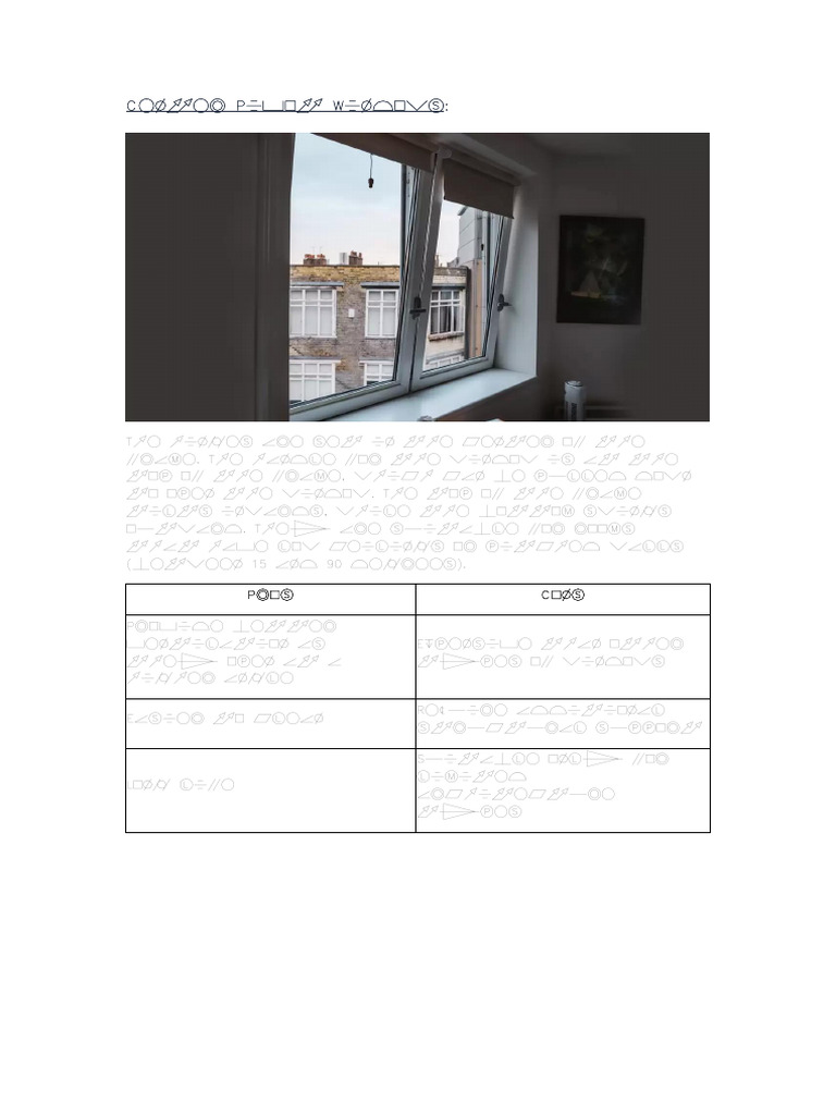 Center Pivot Window Features and Benefits | PDF