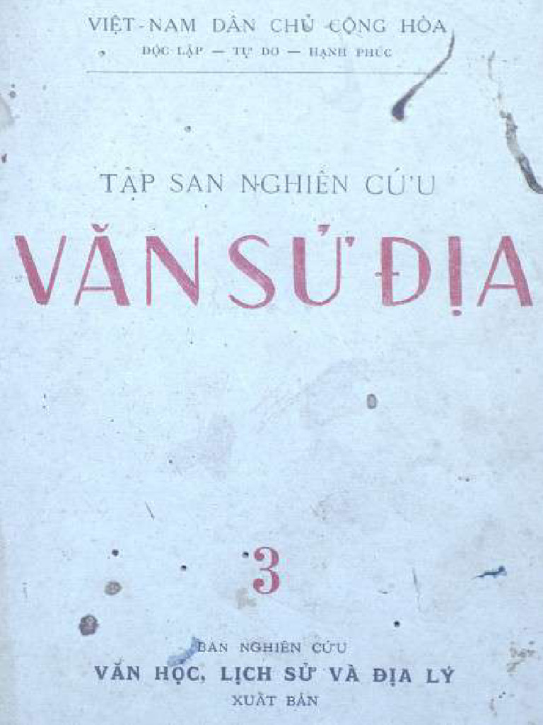 Tap San Nghien Cuu Van Su Dia Tap 3 | PDF