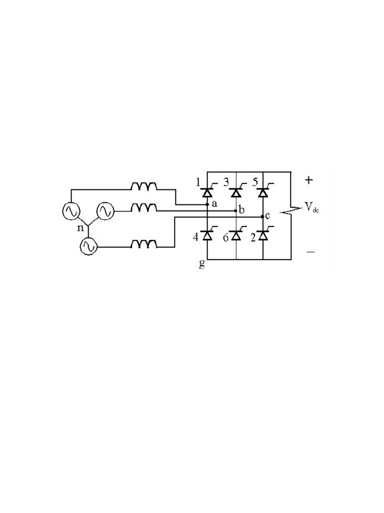 Six-Pulse Bridge Rectifier Overview | PDF | Rectifier | Inductance