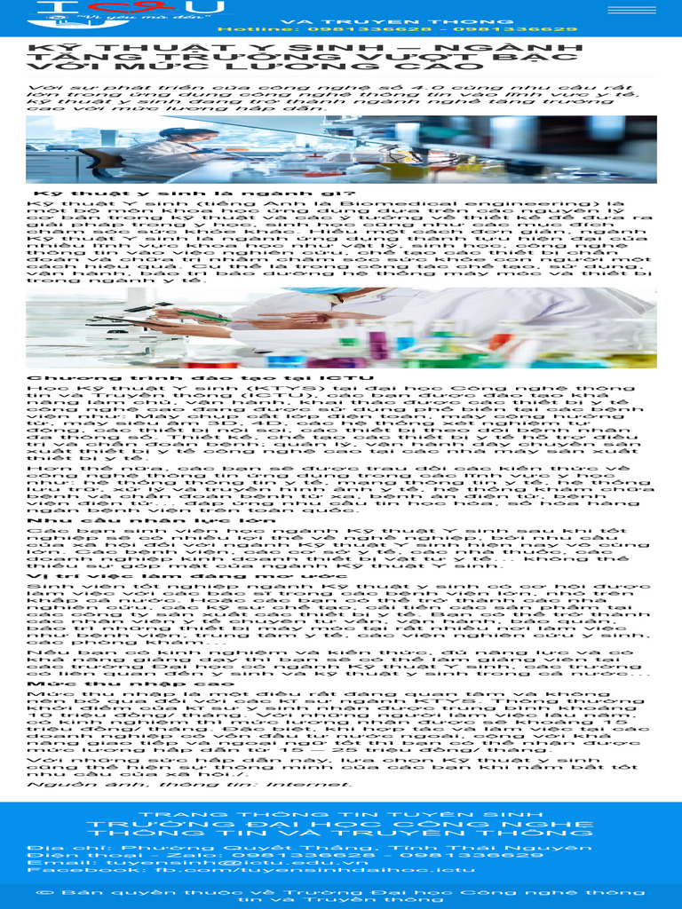 K THU T Y Sinh - Ngành T NG TR NGV TB C V IM CL NG Cao | PDF