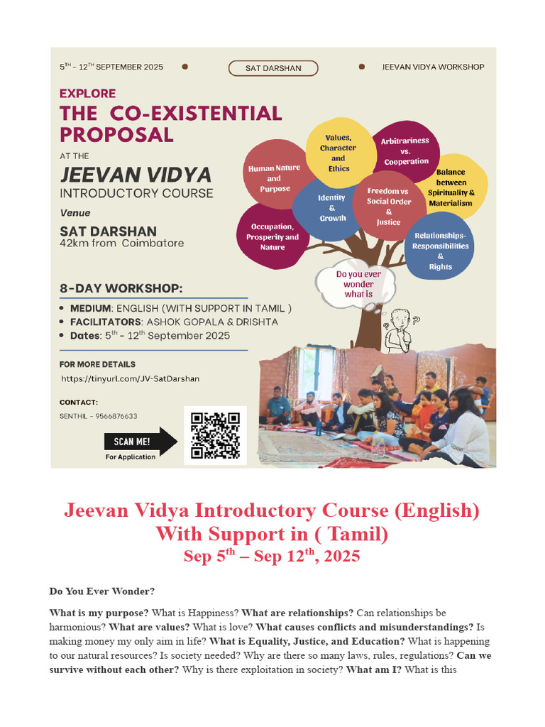 2025 Sep 5-12 Sat Darshan - Jeevan Vidya Introduction | PDF | Climate Change