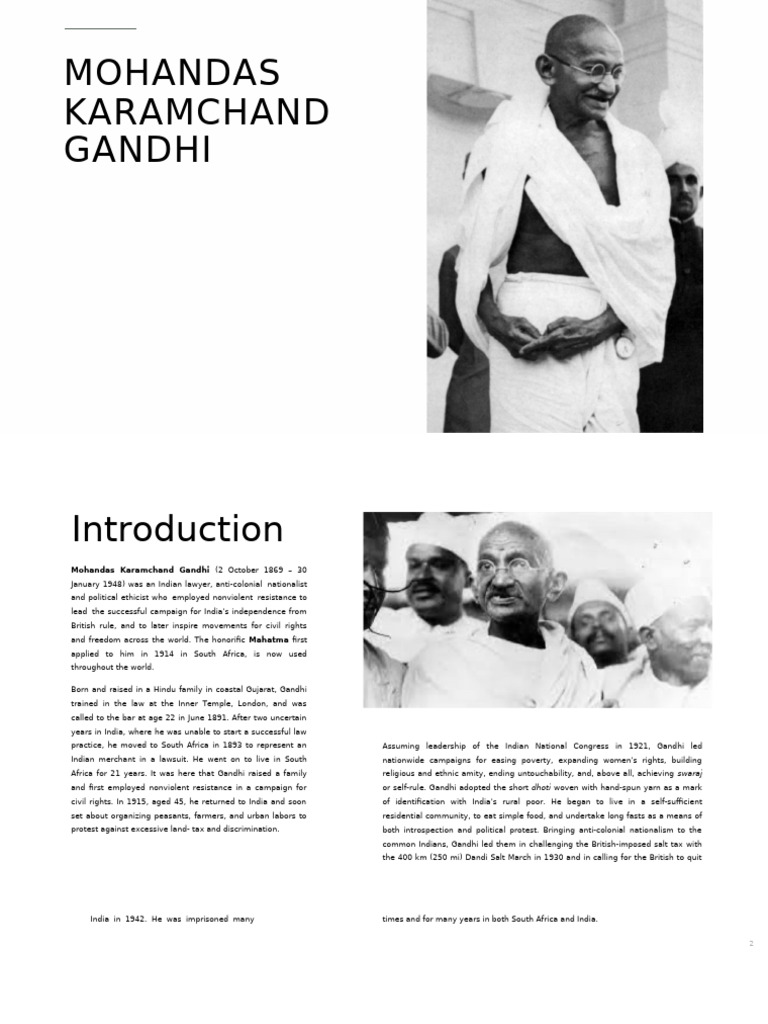 Gandhi: Leader of Indian Independence | PDF | Mahatma Gandhi | British Raj