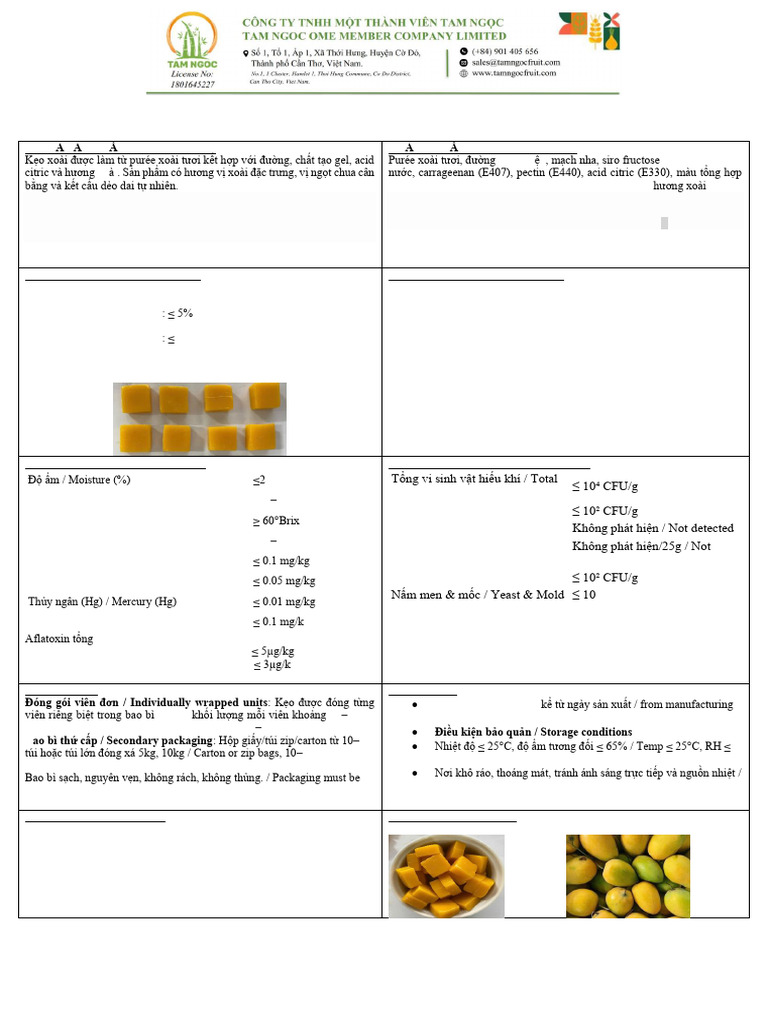 Spec Mango Candy | PDF